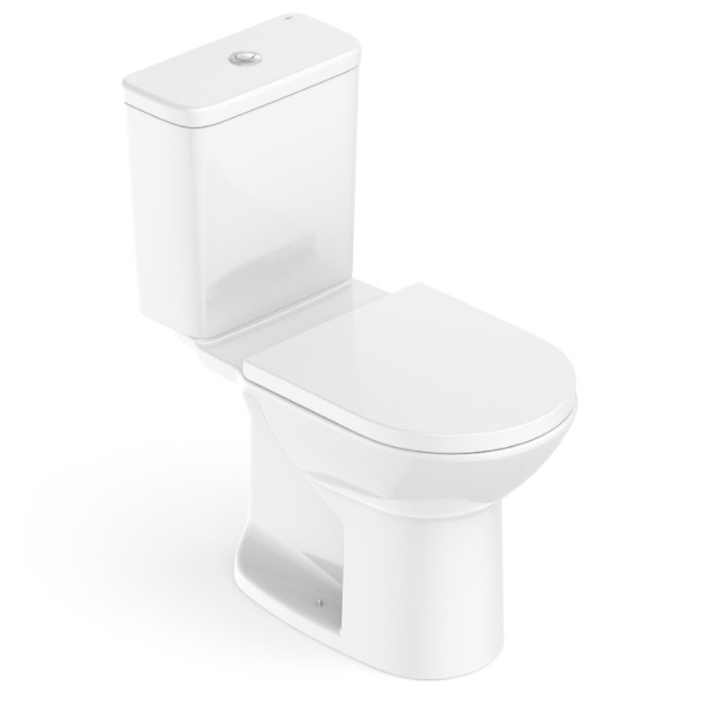Vaso Sanitário com Caixa Acoplada e Acessórios Roca Debba Round - Branco