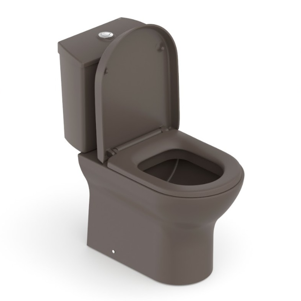 Vaso Sanitário com Caixa Acoplada e Acessórios Roca Nexo - Marrom Café