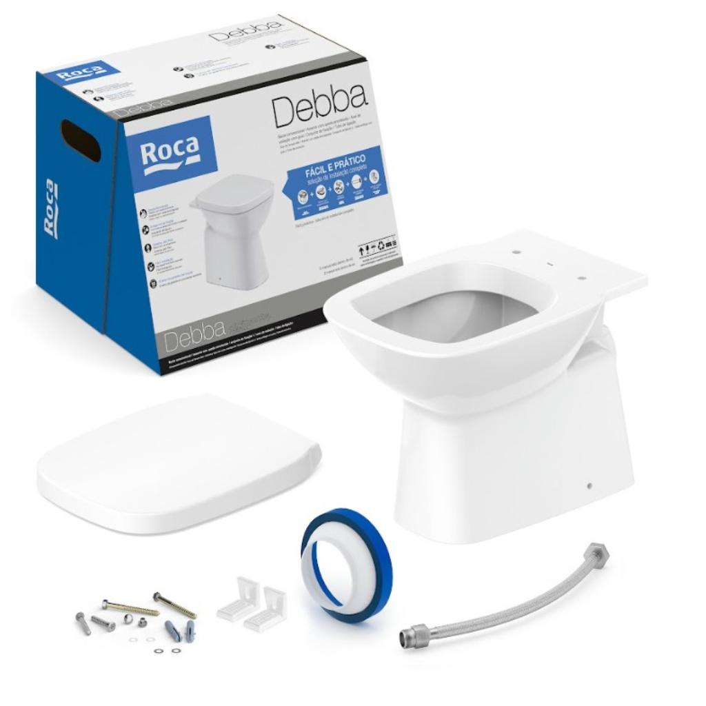 Vaso Sanitário Convencional com Acessórios Roca Debba Classic - Branco