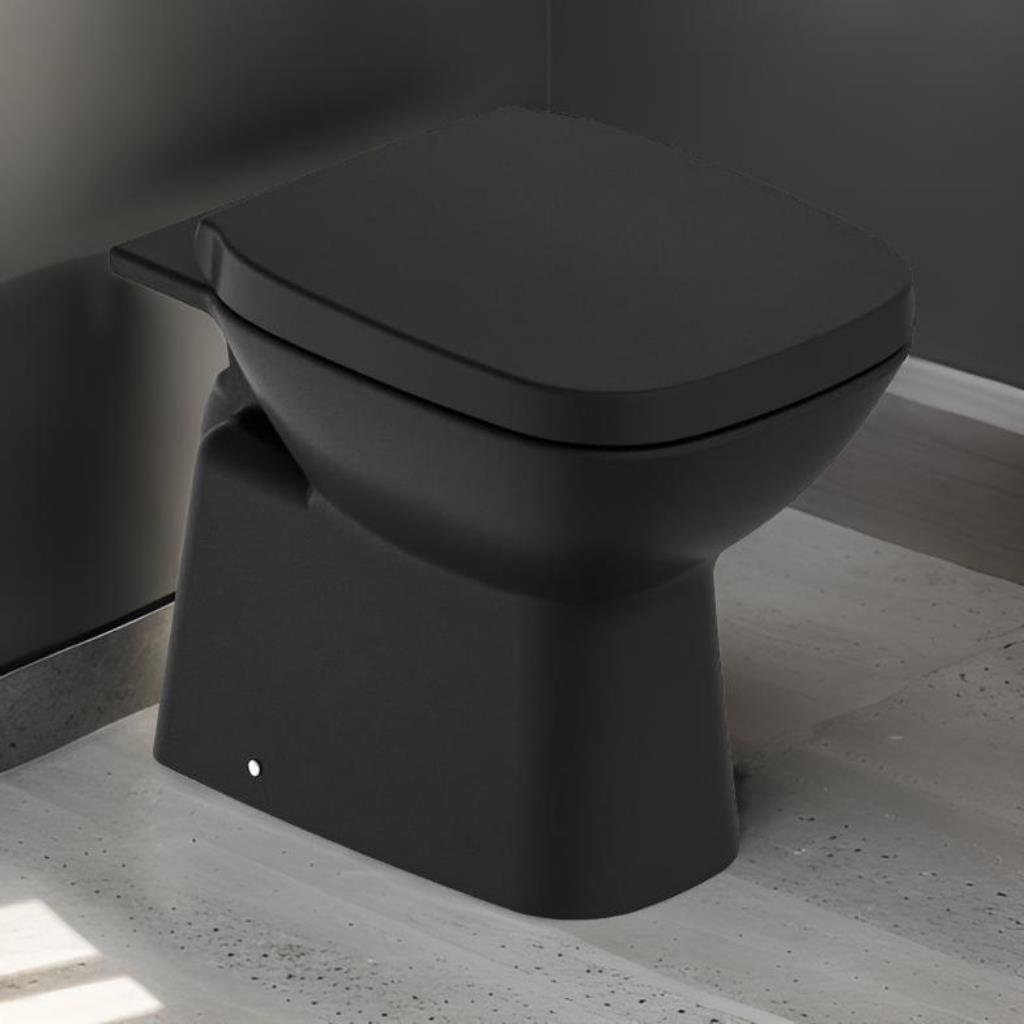 Vaso Sanitário Convencional com Acessórios Roca Debba Classic - Preto Fosco