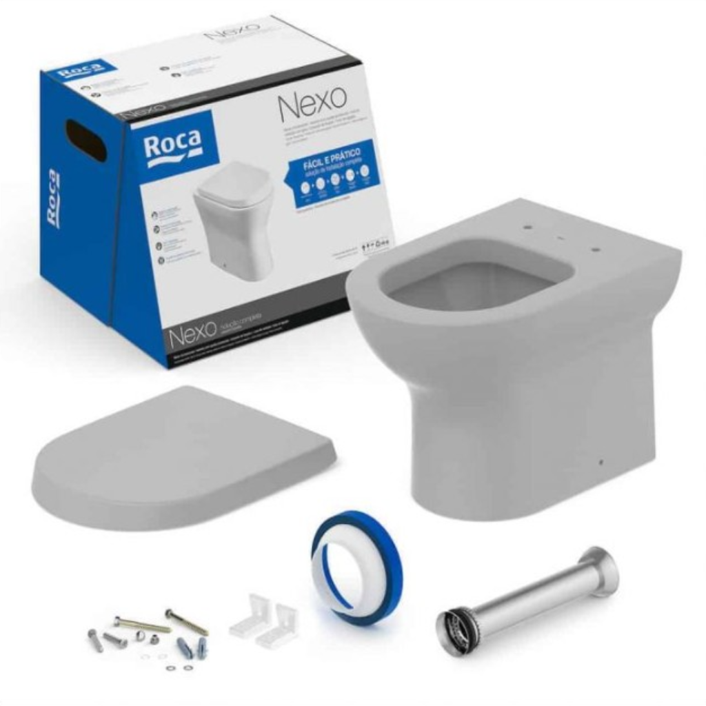 Vaso Sanitário Convencional com Acessórios Roca Nexo - Cinza