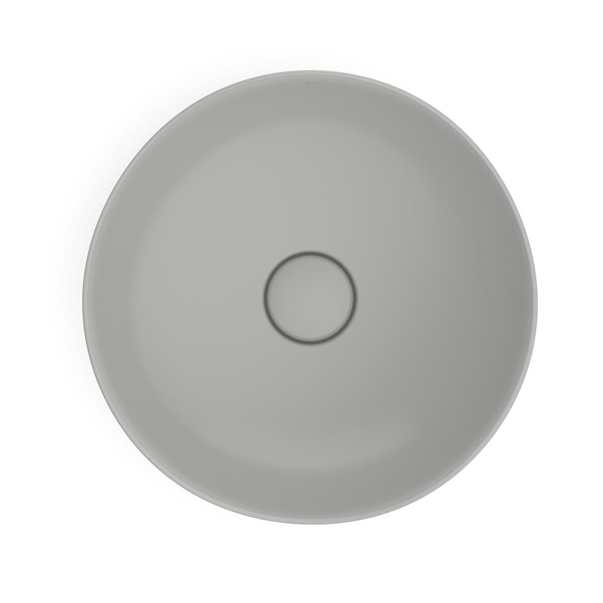 Cuba Redonda de Apoio Roca Ruy Ohtake 37,5x37,5cm - Cinza Claro