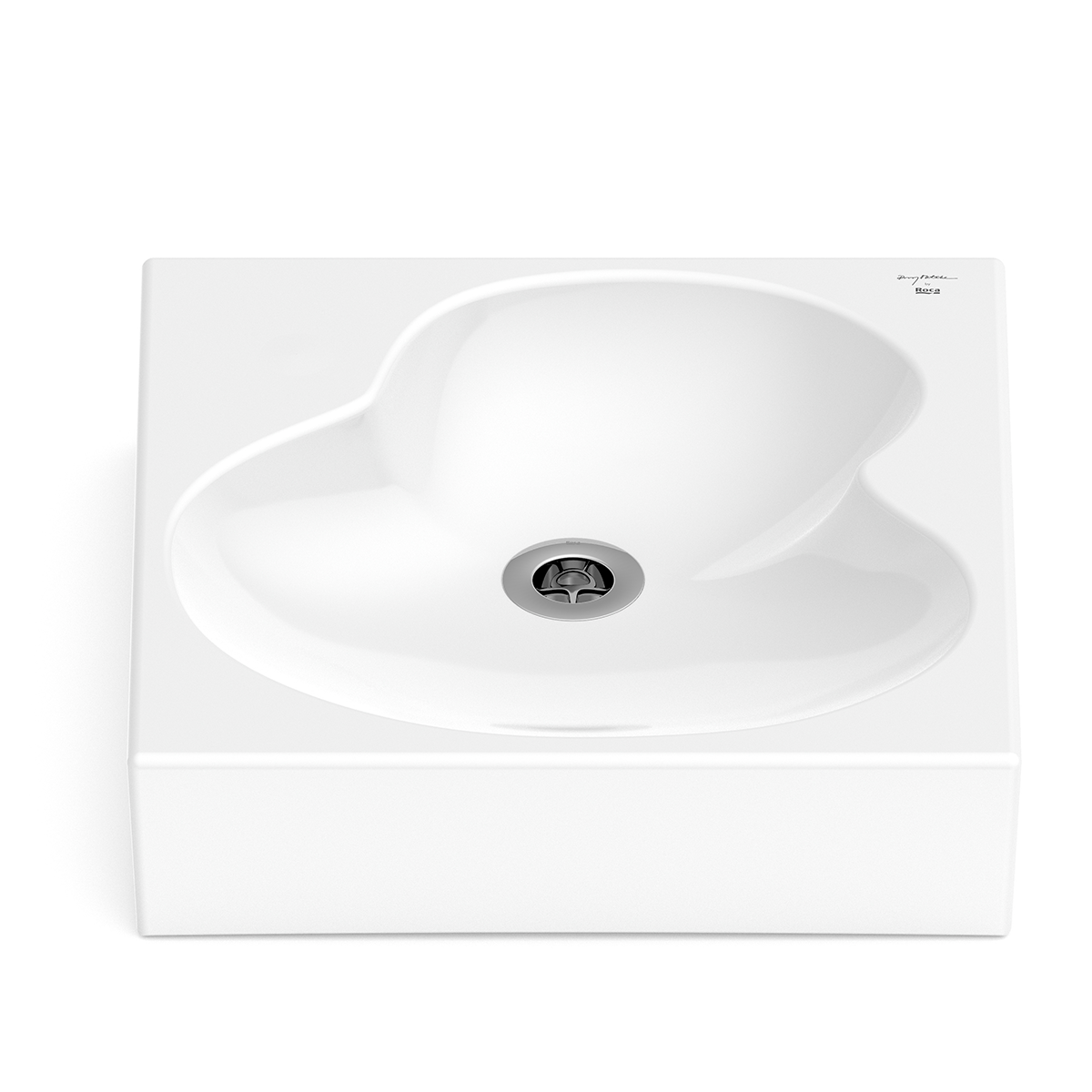 Cuba de Apoio Roca Ruy Ohtake 41x41cm - Branco