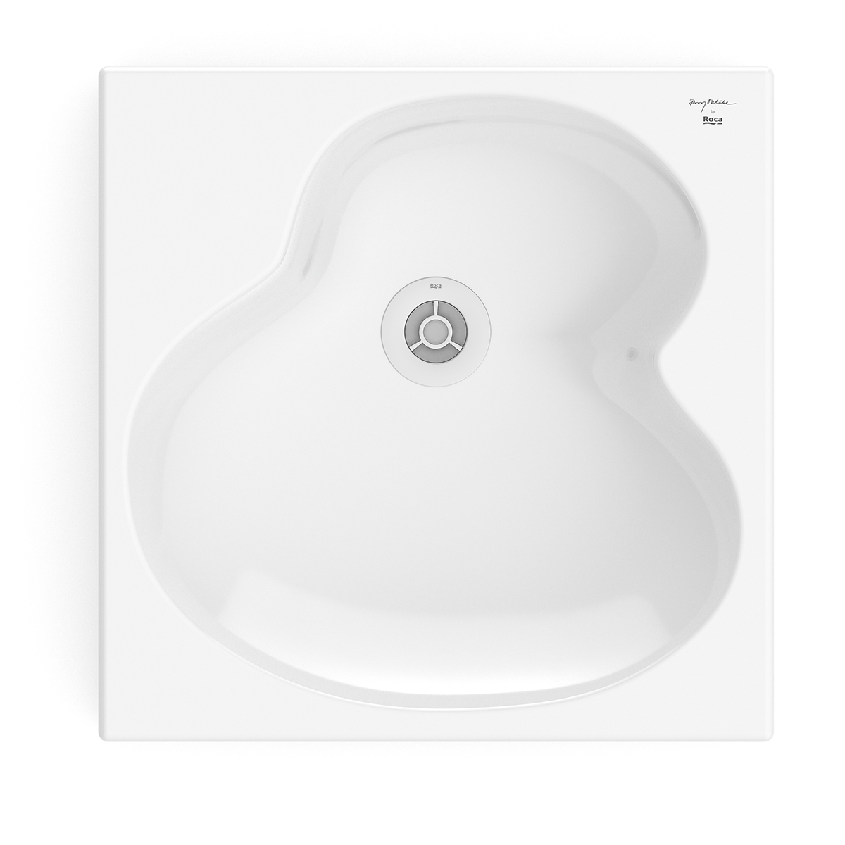 Cuba de Apoio Roca Ruy Ohtake 41x41cm - Branco