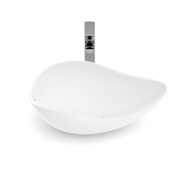 Cuba de Apoio Roca Ruy Ohtake 54x37,5cm - Branco Fosco