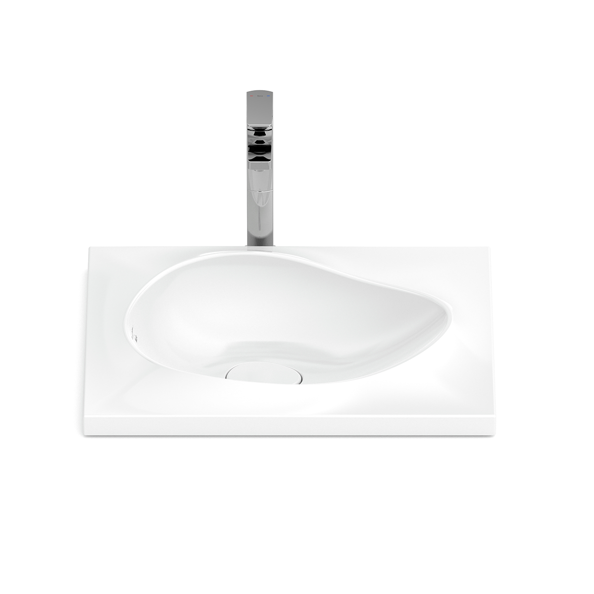 Cuba de Apoio Roca Ruy Ohtake 62x45cm - Branco