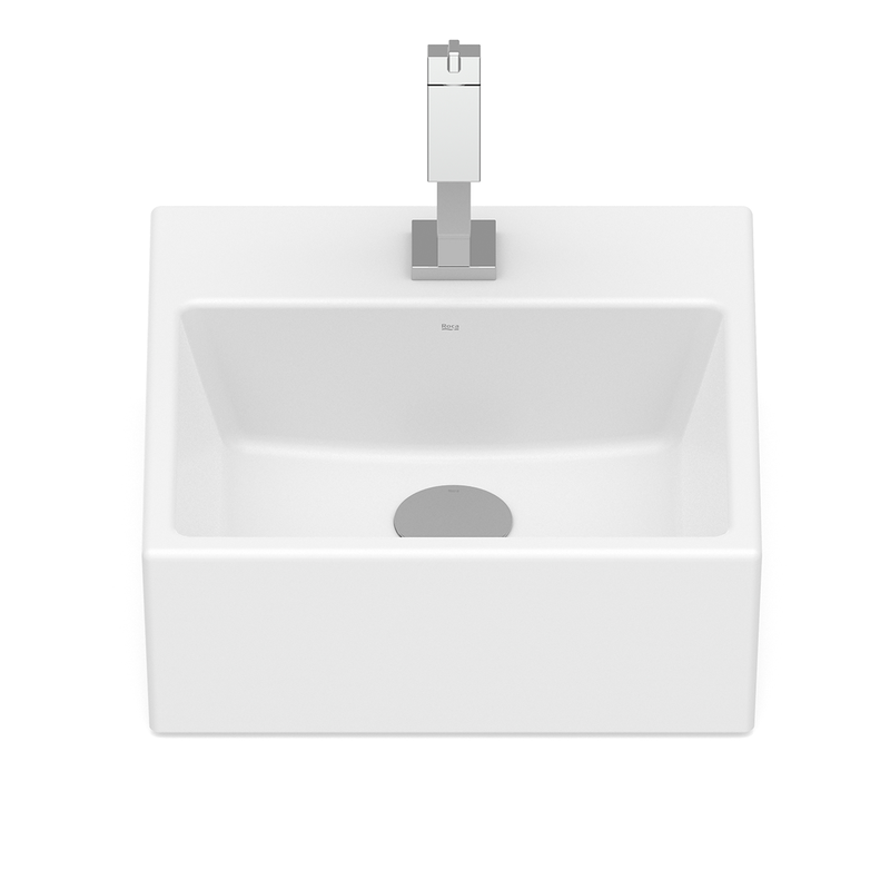 Cuba de Apoio com Mesa Roca Optica 35 x 35 cm PQ35 - Branco Fosco