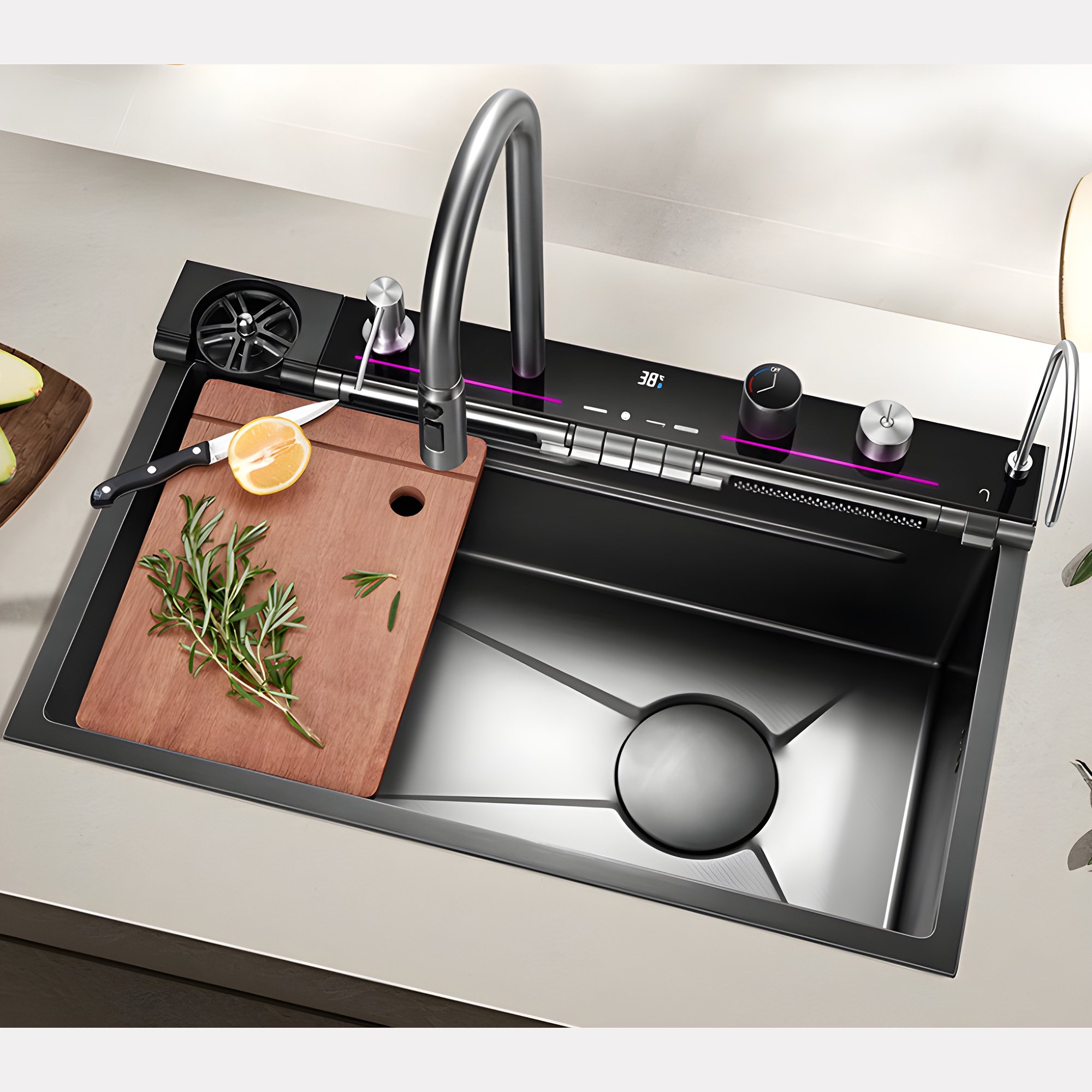 Cuba Multifuncional Inteligente Eletrônica de Luxo Dunard Smart-E - Grafite