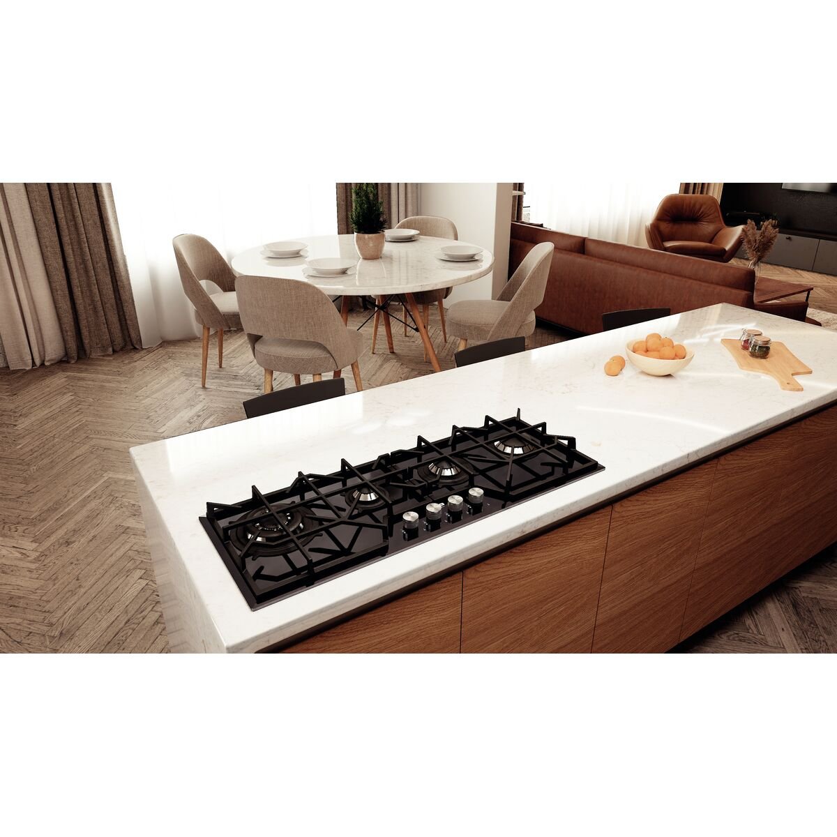 Cooktop à Gás Tramontina Design Collection Slim Glass Full 4GG W 100 ...